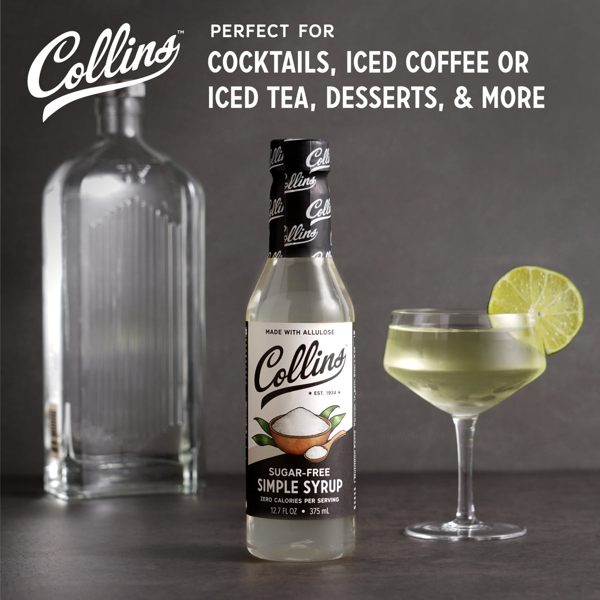 Collins Sugar Free Simple Syrup For Drinks, Sugar Free Coffee Syrup ...